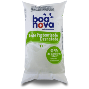 Leite Pasteurizado Desnatado – Boa Nova – Cooperativa de Valença
